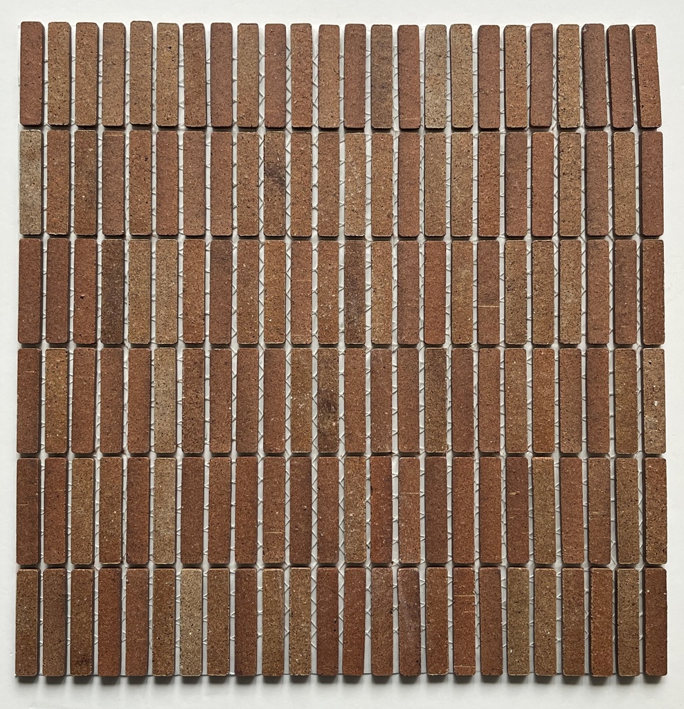 Stick pattern unglazed mosaic field | Zen+Clay